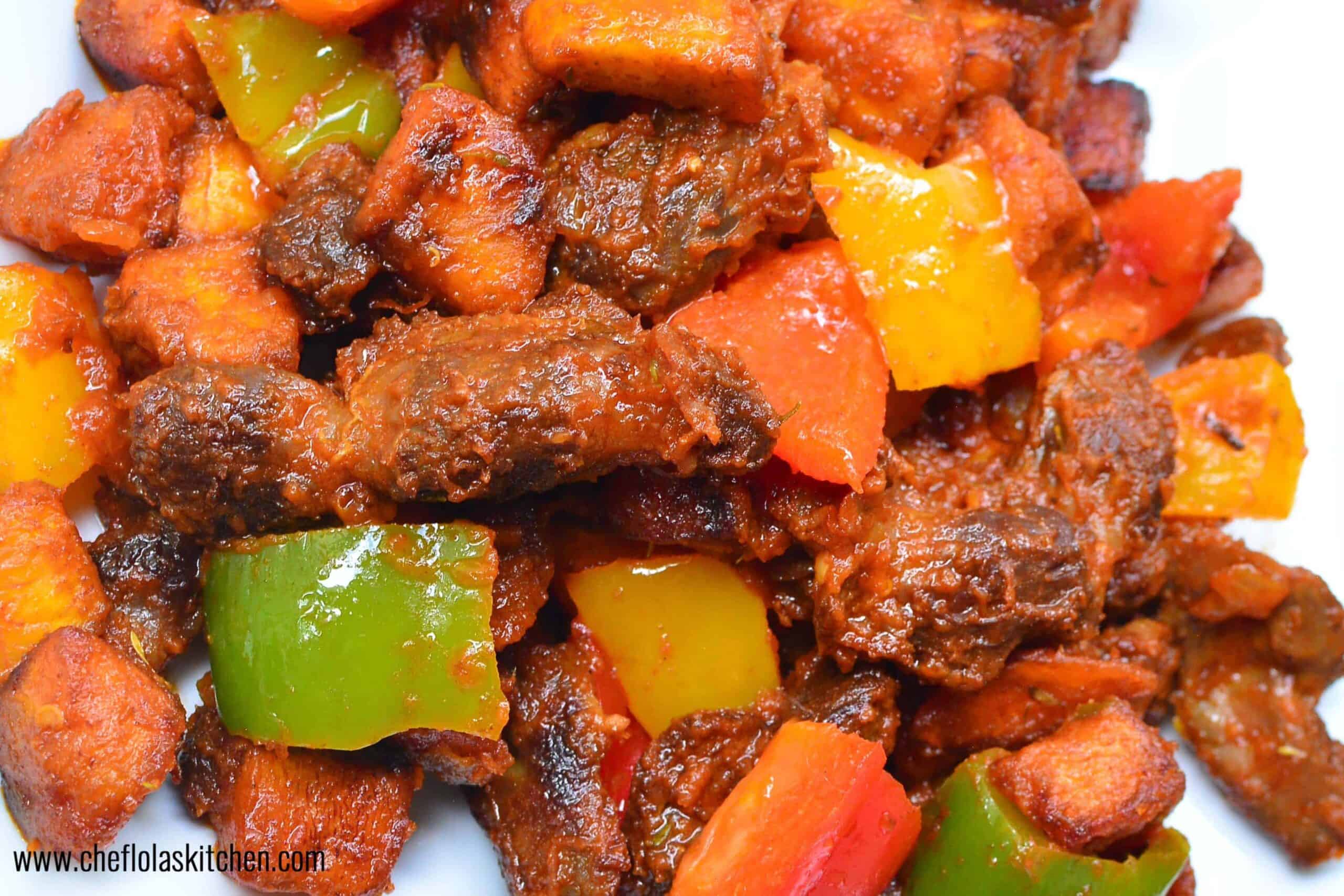Gizdodo (peppered Gizzard and Plantain)