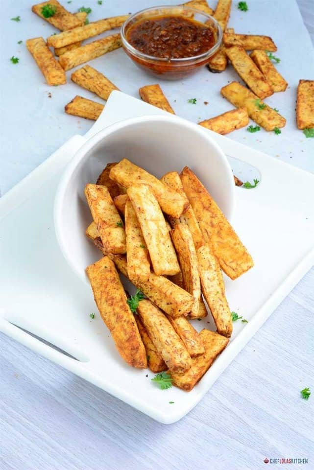 Taro Fries - Oven Baked And Fried - Chef Lola's Kitchen