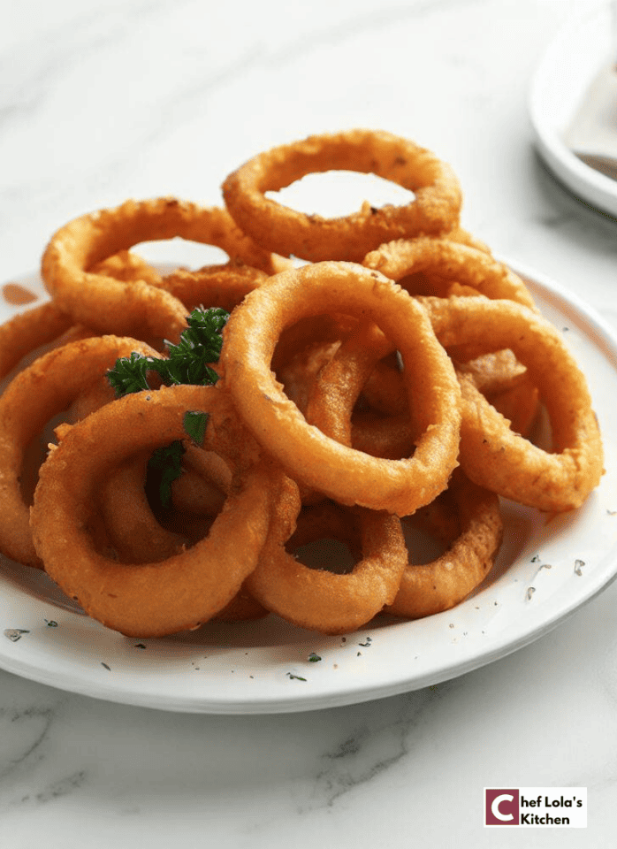 Perfectly Crispy Fried Onion Rings - Chef Lola's Kitchen