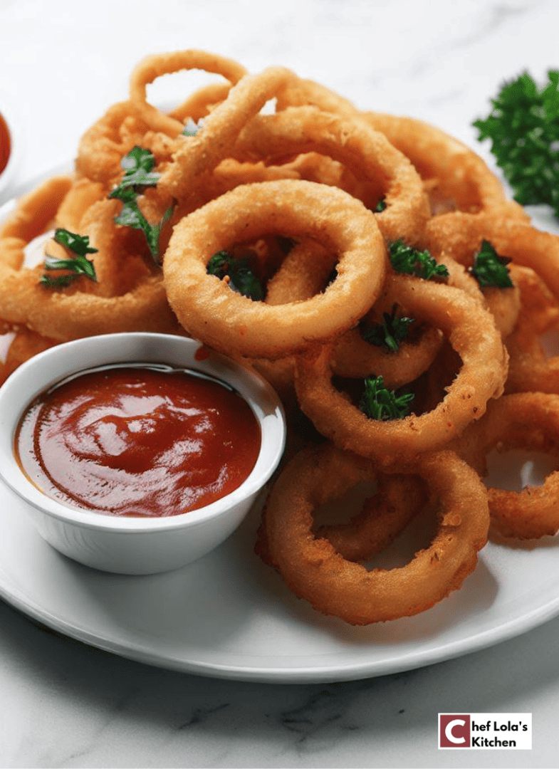 Perfectly Crispy Fried Onion Rings - Chef Lola's Kitchen