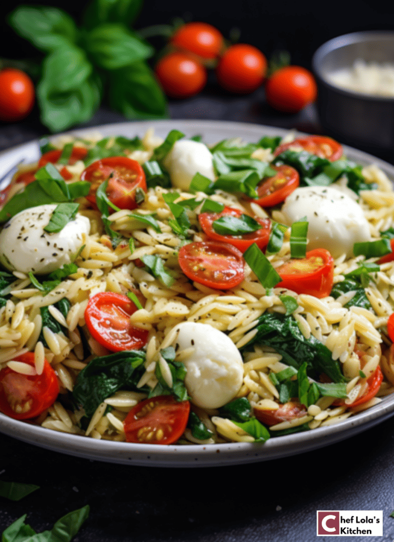 Fresh And Flavorful Caprese Orzo Salad - Chef Lola's Kitchen