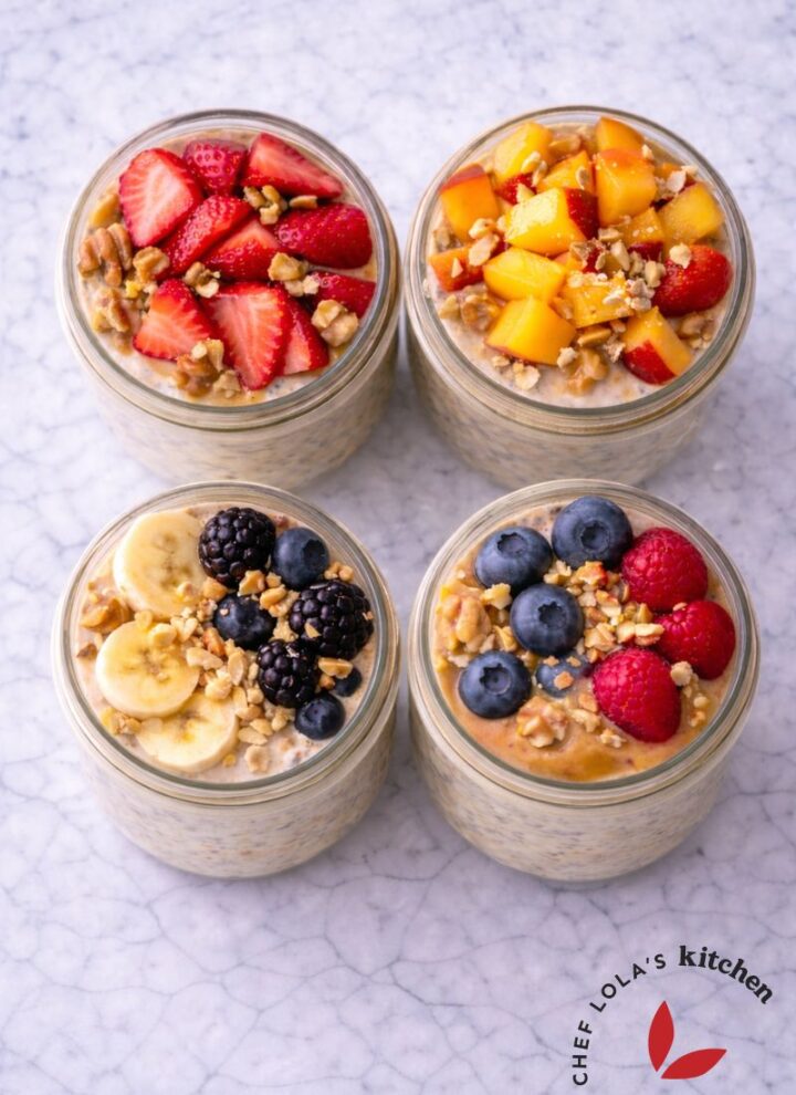 Super Easy Overnight Oatmeal Porridge - Chef Lola's Kitchen