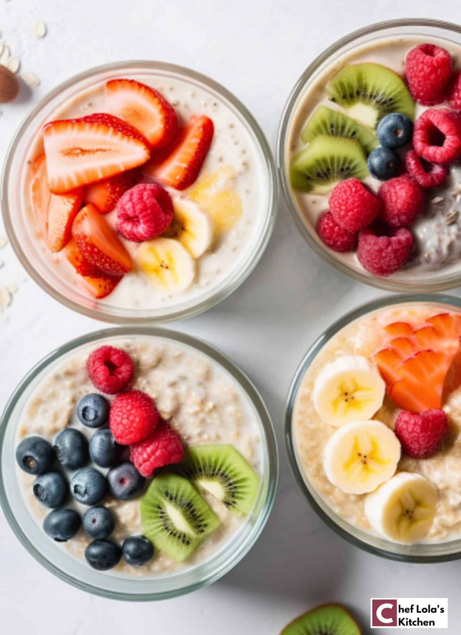Super Easy Overnight Oatmeal Porridge - Chef Lola's Kitchen