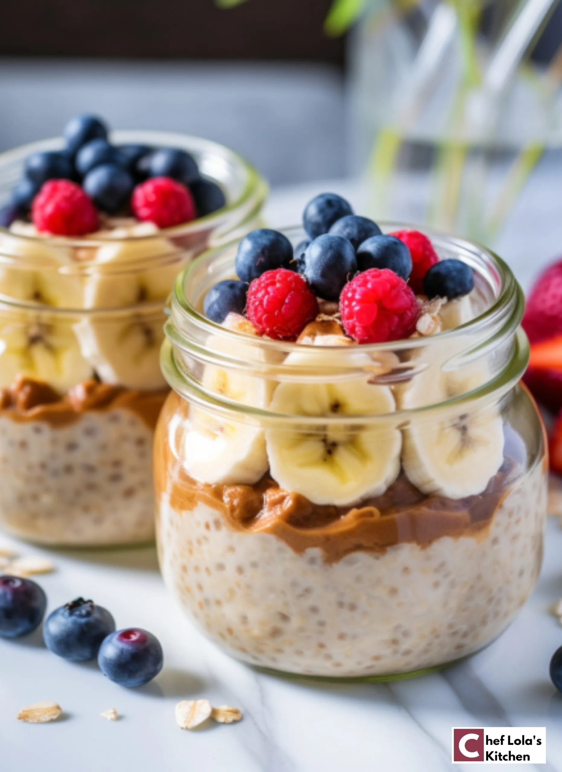 Super Easy Overnight Oatmeal Porridge - Chef Lola's Kitchen