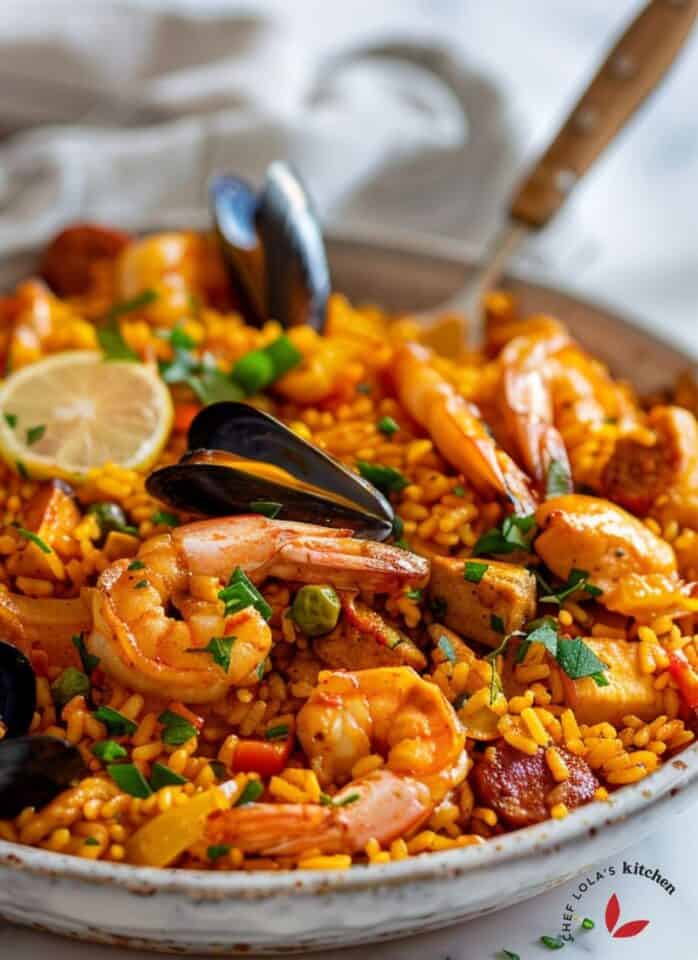 Easy Homemade Spanish Paella Recipe - Chef Lola's Kitchen