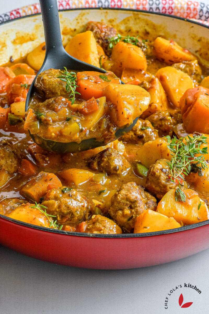 Deliciously Easy Meatballs and Potatoes Recipe - Chef Lola's Kitchen