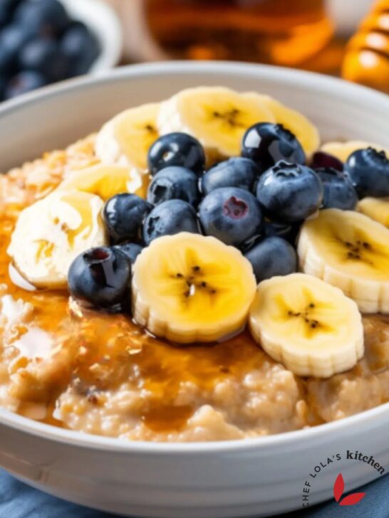 Super Easy Overnight Oatmeal Porridge - Chef Lola's Kitchen