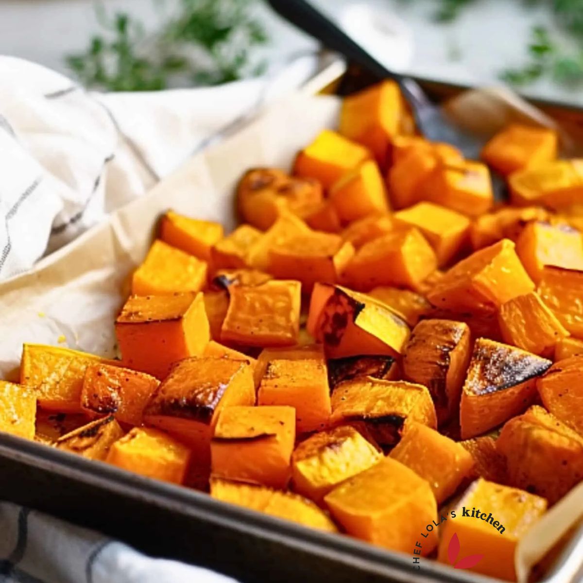 Delicious Oven Roasted Butternut Squash - Chef Lola's Kitchen