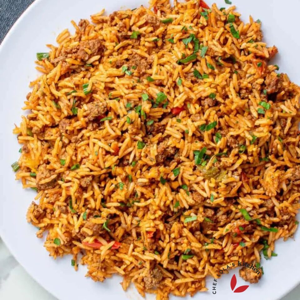 Quick And Easy One Pot Rice and Beef - Chef Lola's Kitchen