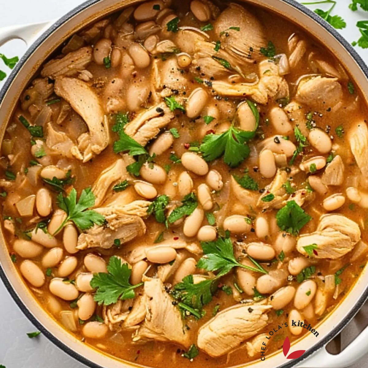 The Ultimate Hearty White Bean Chicken Chili - Chef Lola's Kitchen