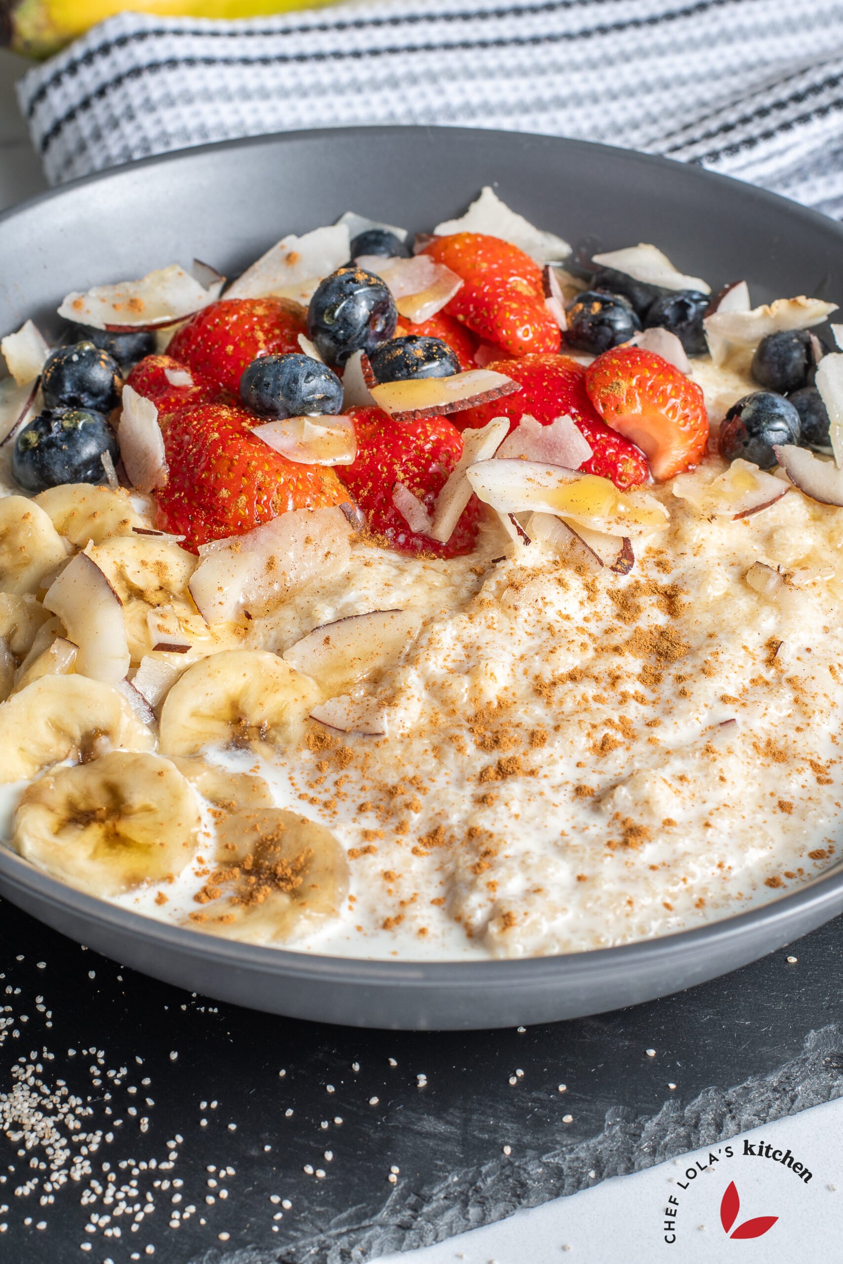 Creamy Fonio Breakfast Porridge (Acha Porridge) - Chef Lola's Kitchen