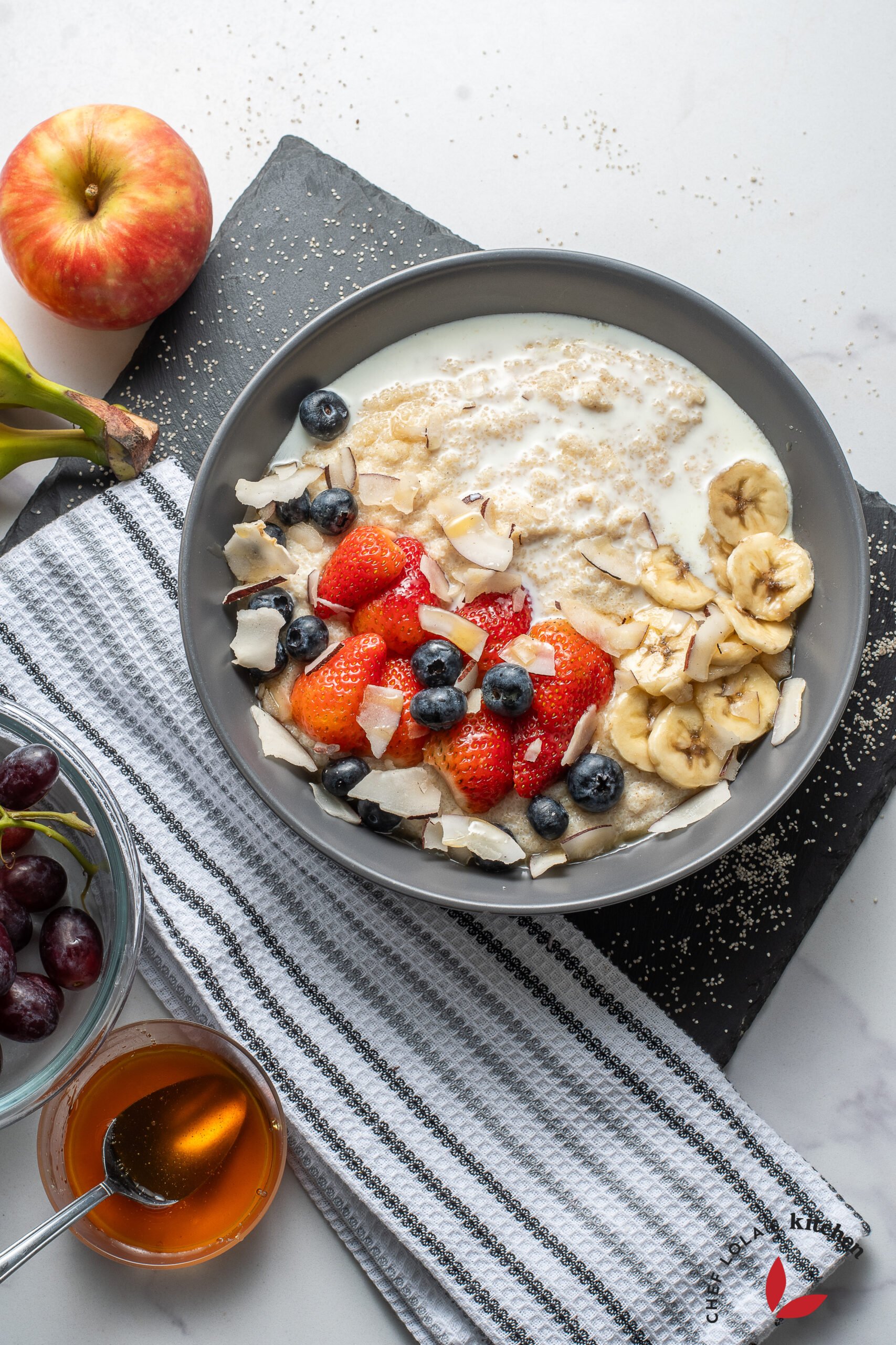 Creamy Fonio Breakfast Porridge (Acha Porridge) - Chef Lola's Kitchen